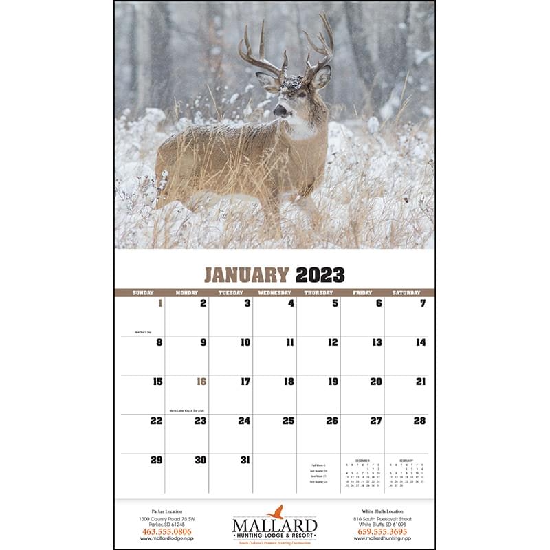 Trophy Whitetail Deer Appointment Calendar