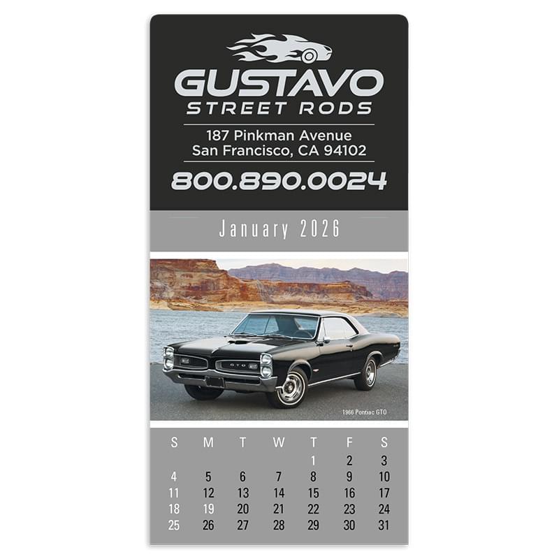 Press-N-Stick™ Header Cruisin’ Cars Calendar (13-Month) Promotional ...